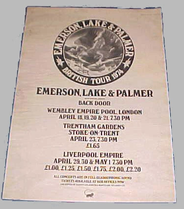 ELP UK Tour 1974 | Concerts Wiki | Fandom