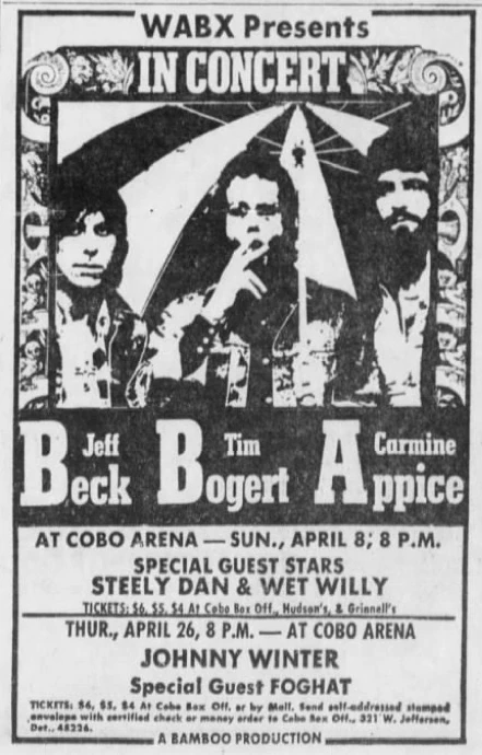 April 8, 1973 Cobo Hall, Detroit, MI | Concerts Wiki | Fandom