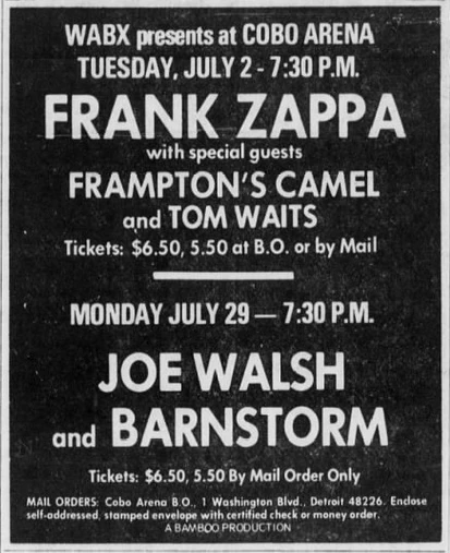 July 2, 1974 Cobo Hall, Detroit, MI | Concerts Wiki | Fandom
