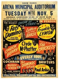 November 5, 1957 Arena Municipal Auditorium, Topeka, KS | Concerts Wiki ...