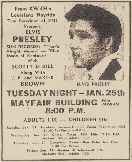 January 25, 1955 Mayfair Building, Tyler, TX | Concerts Wiki | Fandom