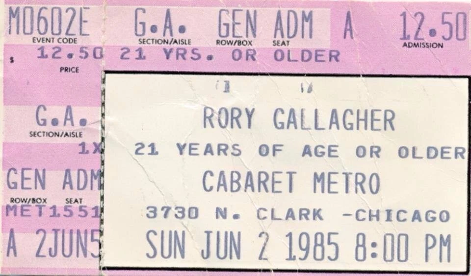June 2, 1985 Cabaret Metro, Chicago, IL | Concerts Wiki | Fandom