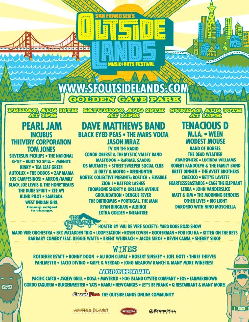 Outside Lands Music and Arts Festival 2009 | Concerts Wiki | Fandom