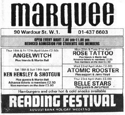 April 23, 1981 Marquee, London, ENG | Concerts Wiki | Fandom