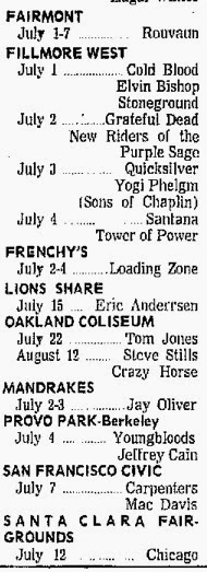 July 7, 1971 Civic Center, San Francisco, CA | Concerts Wiki | Fandom
