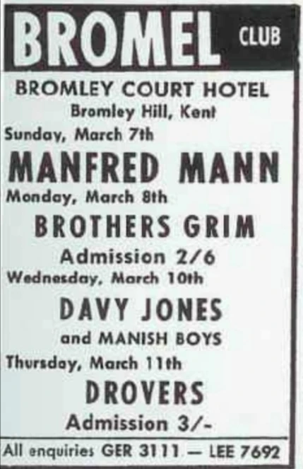 March 7, 1965 Bromel Club, Bromley, ENG | Concerts Wiki | Fandom