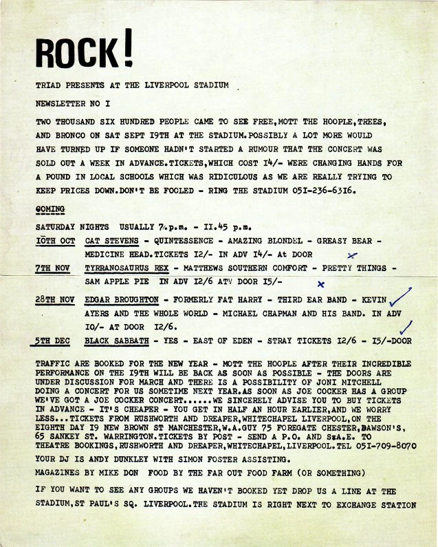 December 5, 1970 Liverpool Stadium, Liverpool, ENG | Concerts Wiki | Fandom