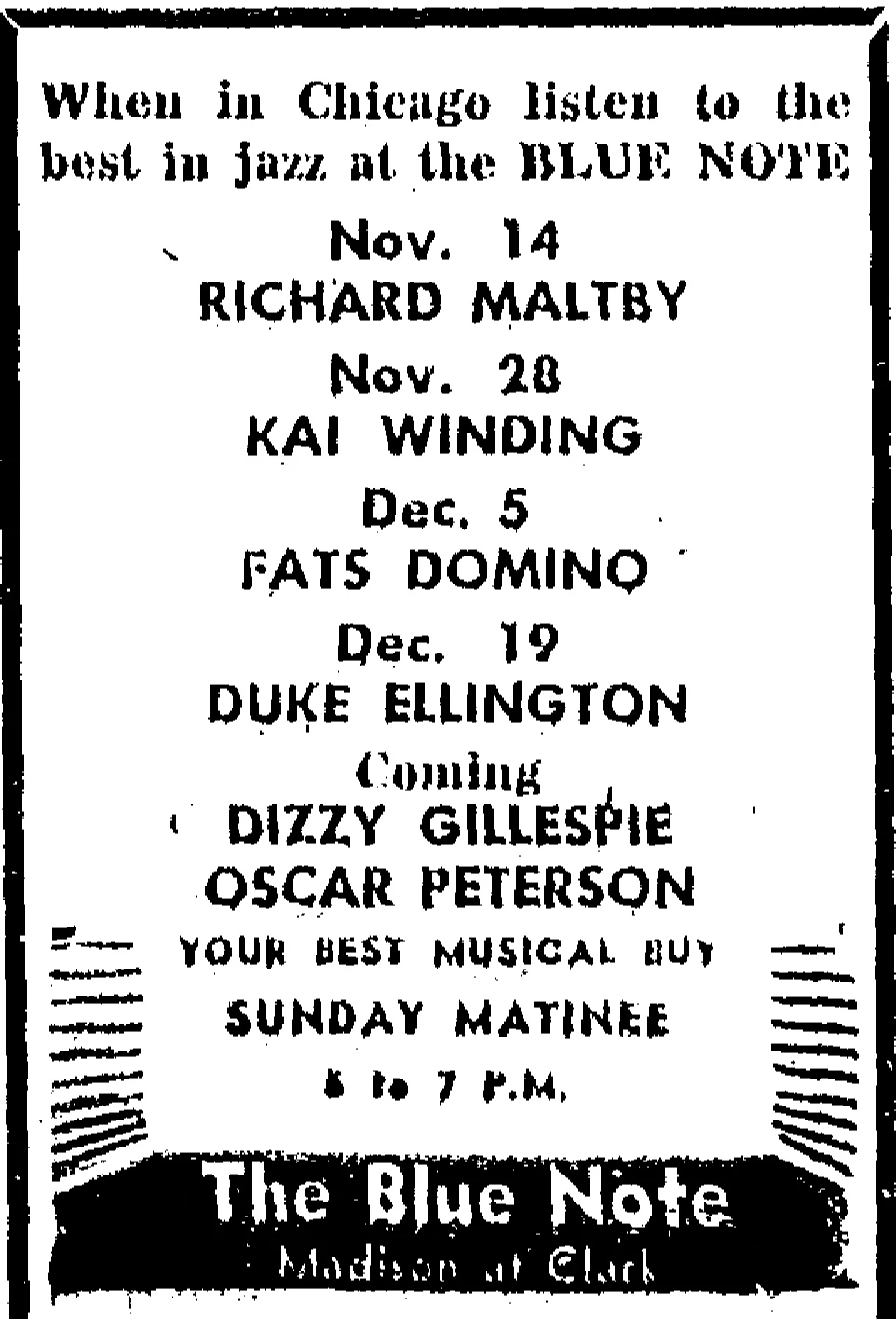 December 5, 1956 Blue Note, Chicago, IL | Concerts Wiki | Fandom