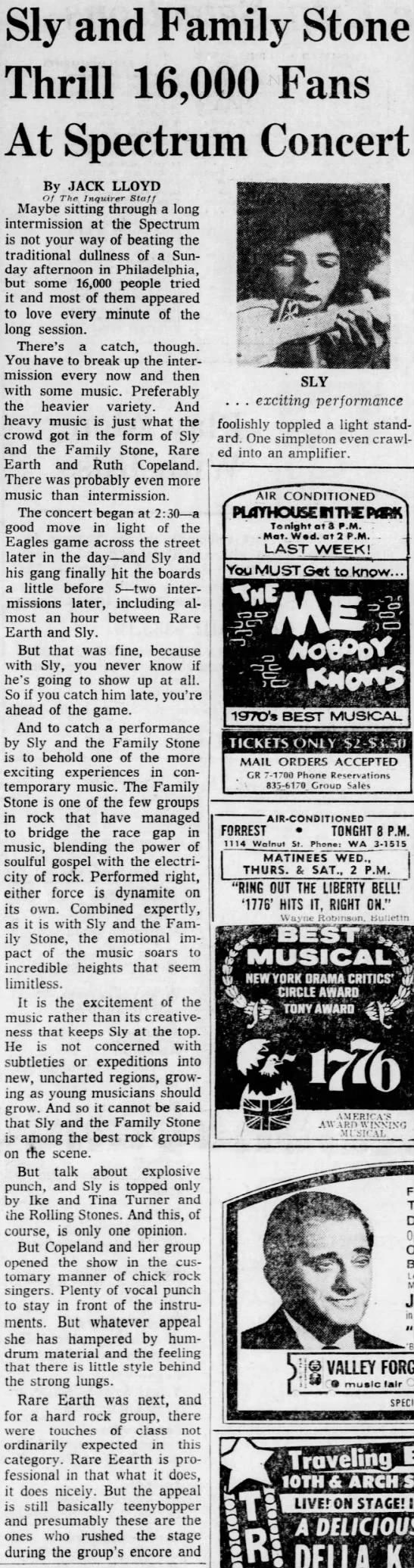 September 12, 1971 Spectrum, Philadelphia, PA | Concerts Wiki | Fandom