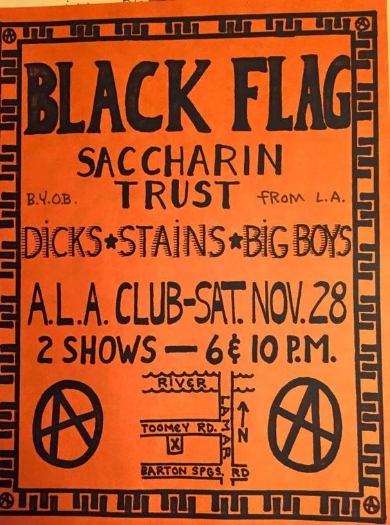 November 28, 1981 ALA Club, Austin, TX | Concerts Wiki | Fandom