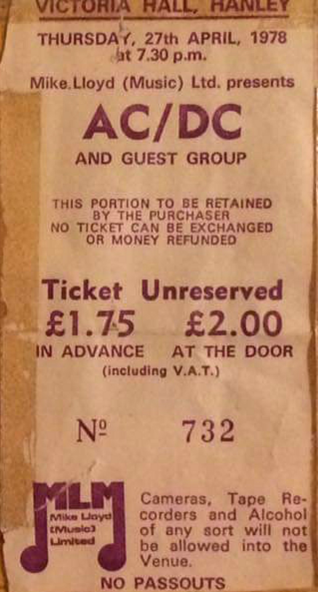 April 27, 1978 Victoria Hall, Hanley, ENG | Concerts Wiki | Fandom