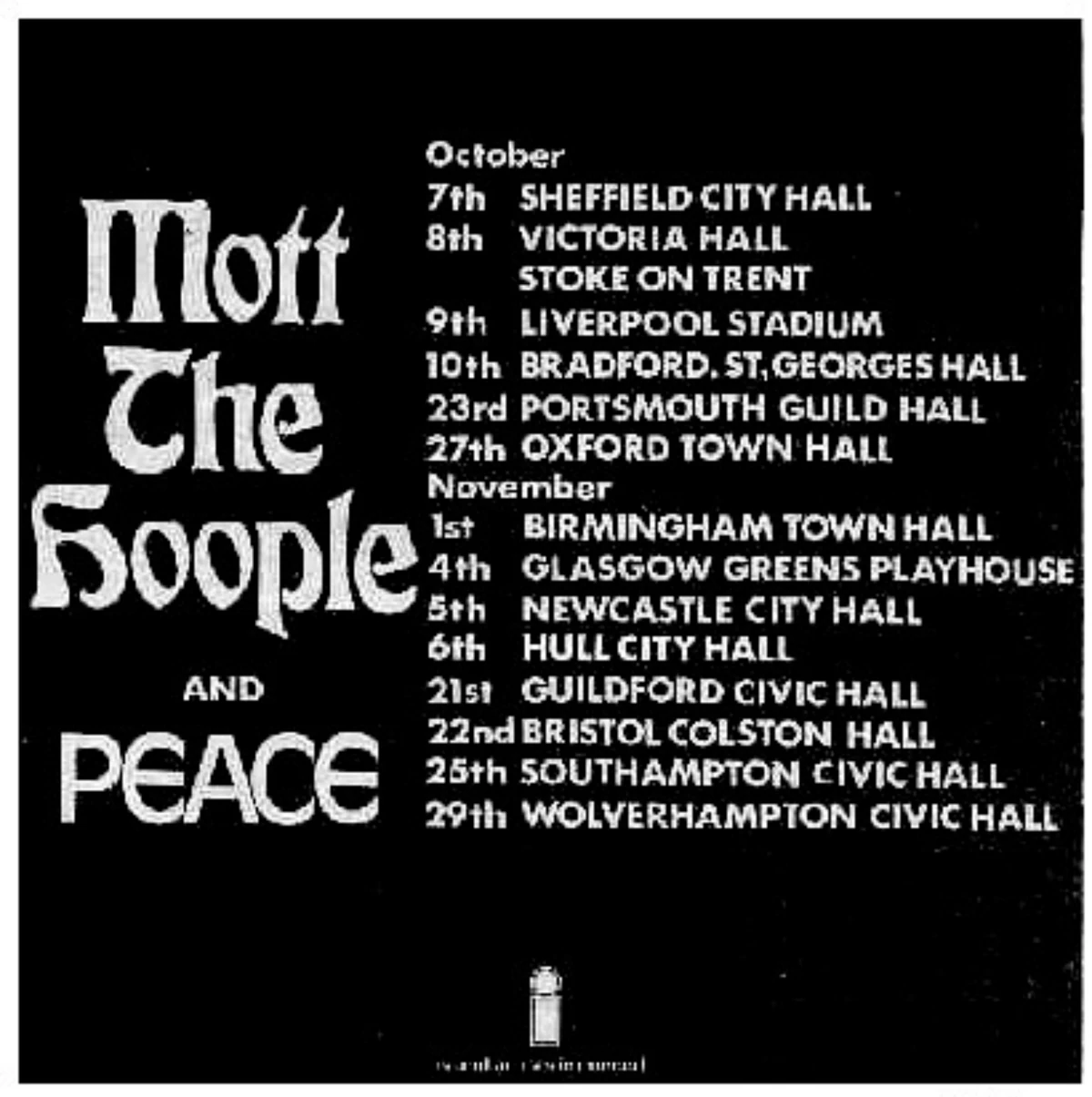 Mott The Hoople UK Tour 1971 | Concerts Wiki | Fandom