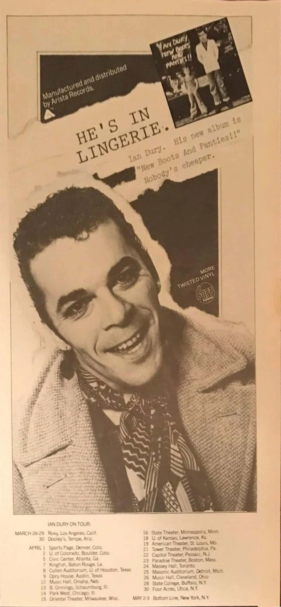 Ian Dury & The Blockheads US Tour 1978 | Concerts Wiki | Fandom