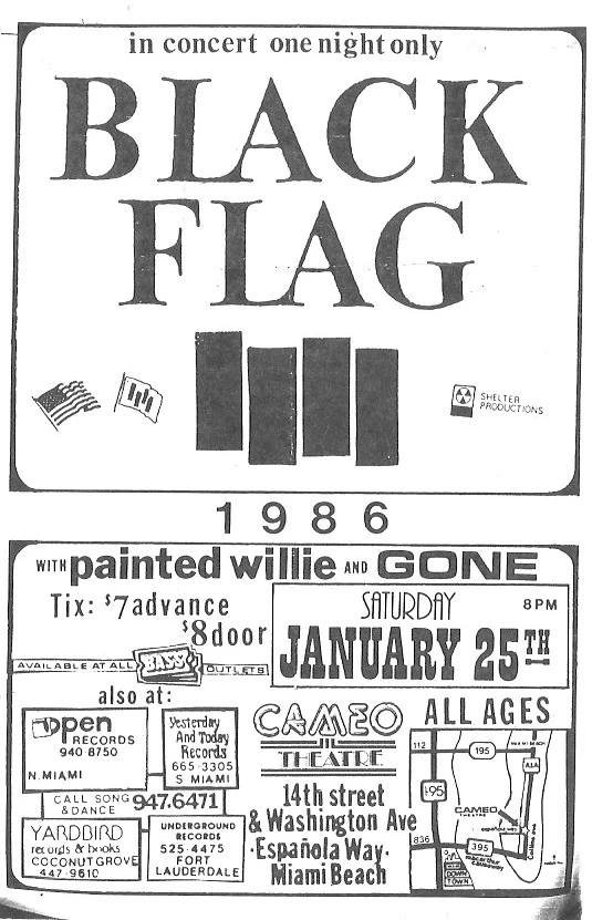 January 25, 1986 Cameo Theatre, Miami, FL | Concerts Wiki | Fandom