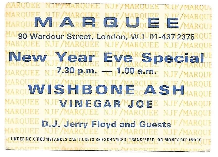 December 31, 1971 Marquee, London, ENG | Concerts Wiki | Fandom