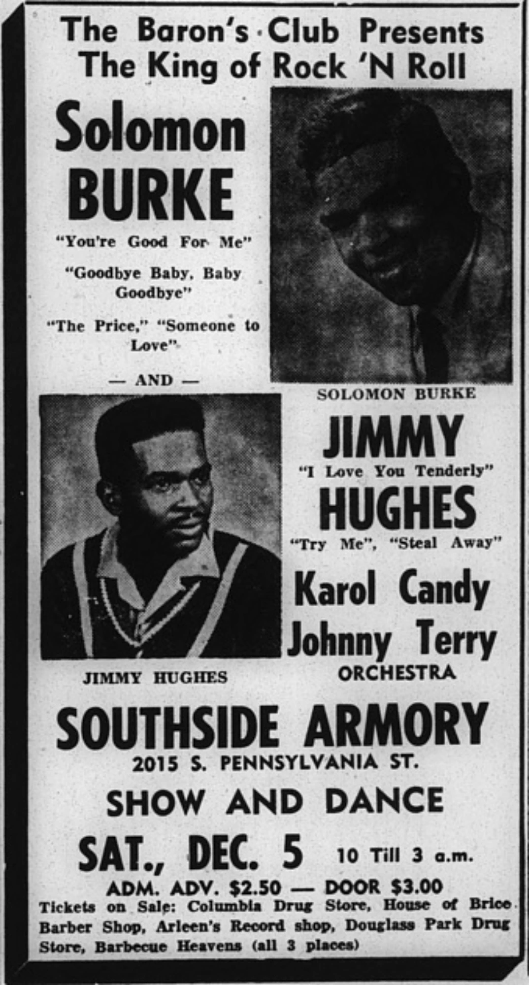 December 5, 1964 Southside Armory, Indianapolis, IN | Concerts Wiki ...