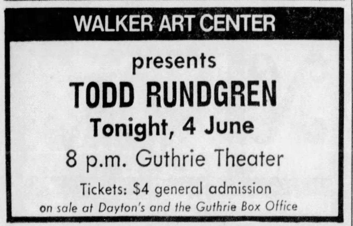 June 4, 1972 Guthrie Theater, Minneapolis, MN | Concerts Wiki | Fandom