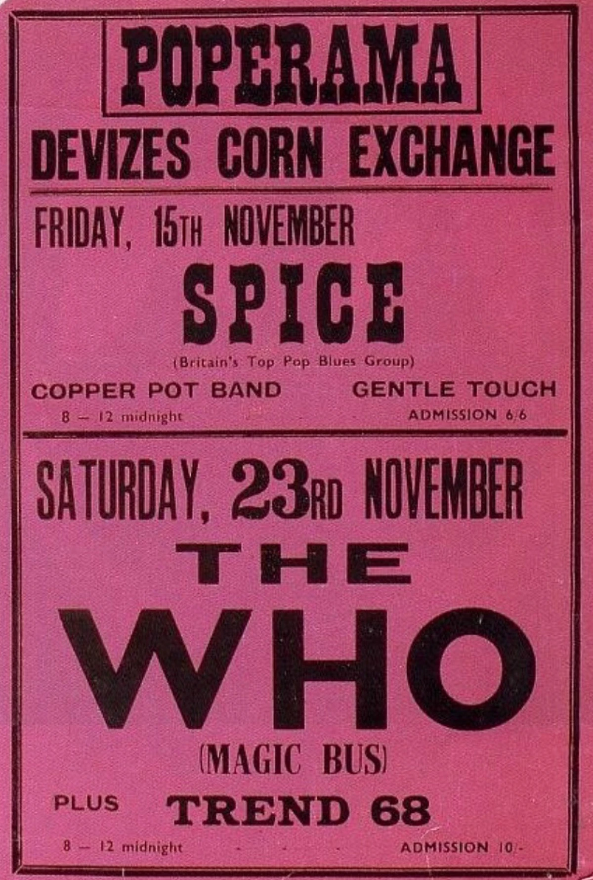 November 23, 1968 Corn Exchange, Devizes, ENG | Concerts Wiki | Fandom
