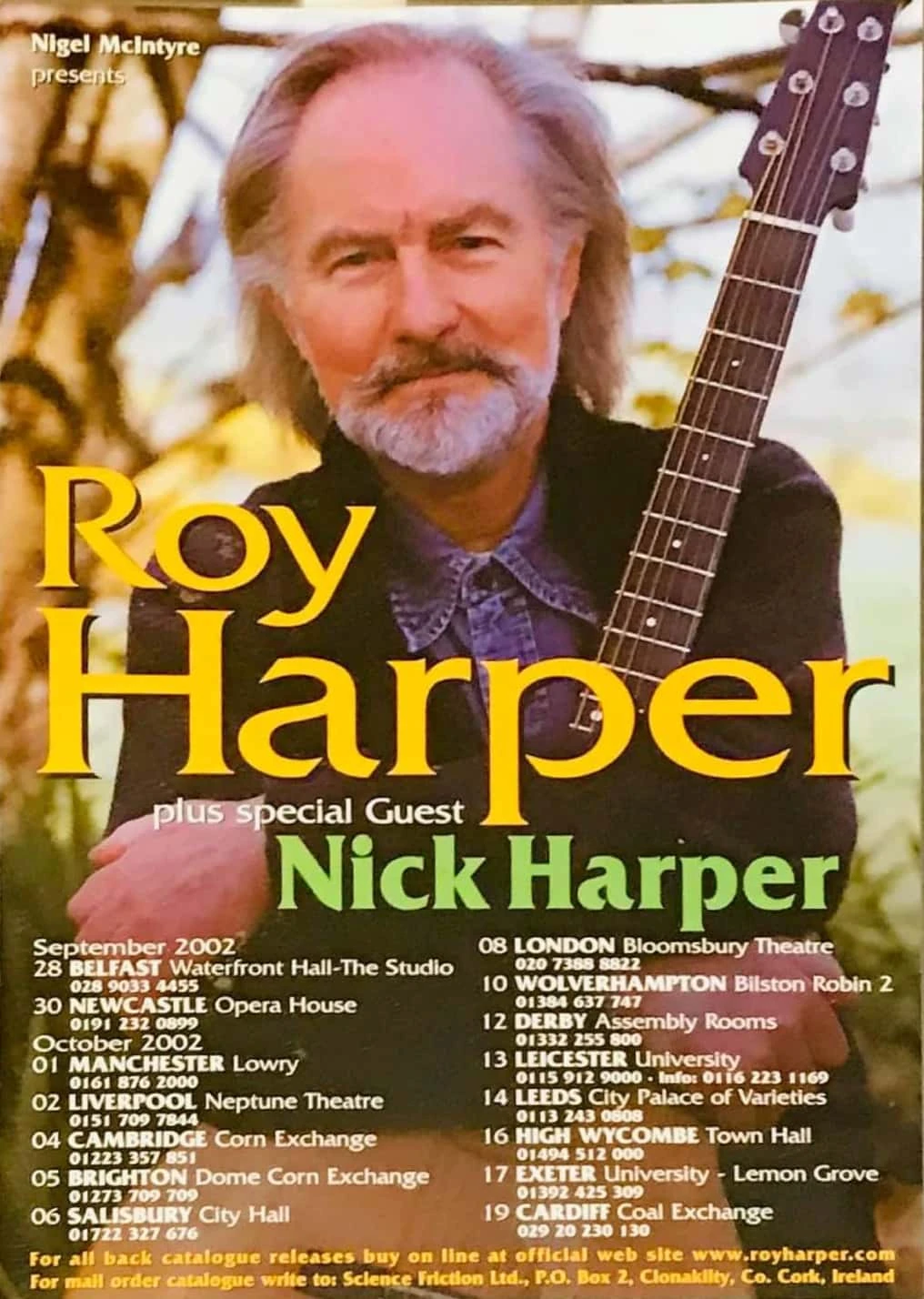 Roy Harper UK Tour 2002 | Concerts Wiki | Fandom