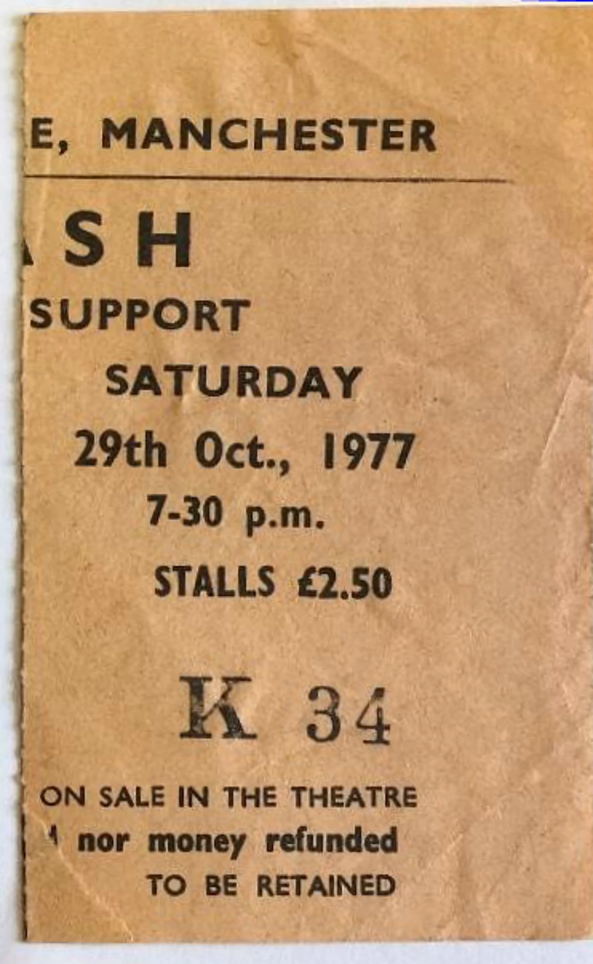 October 29, 1977 Apollo, Manchester, ENG | Concerts Wiki | Fandom