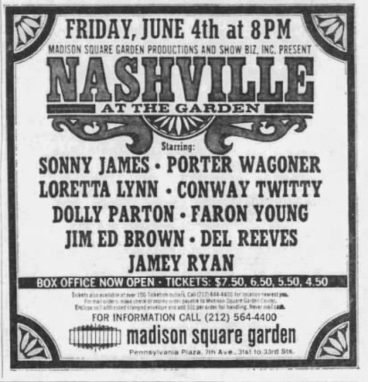 June 4, 1971 Madison Square Garden, New York City, NY | Concerts Wiki ...