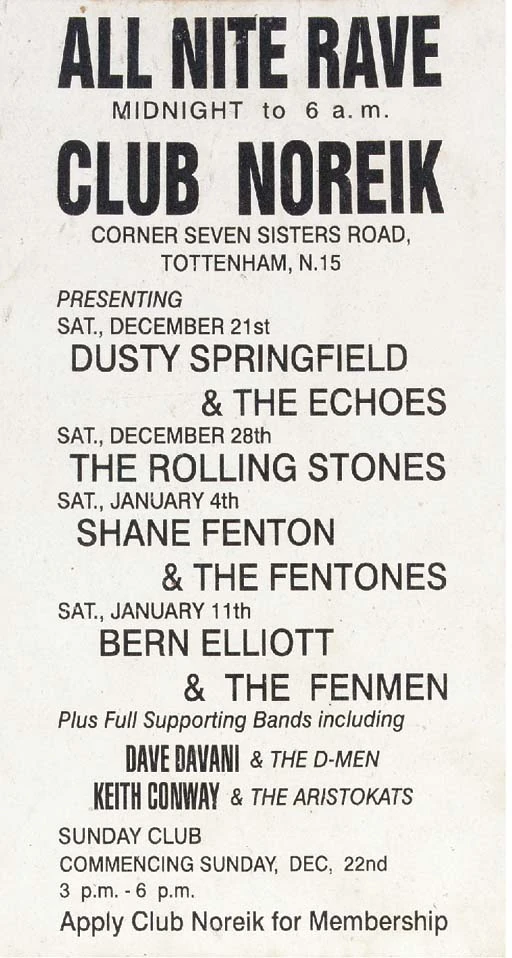 December 28, 1963 Club Noreik, London, ENG | Concerts Wiki | Fandom