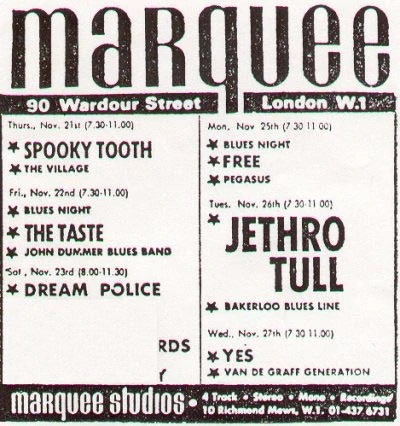 November 21, 1968 Marquee, London, ENG | Concerts Wiki | Fandom