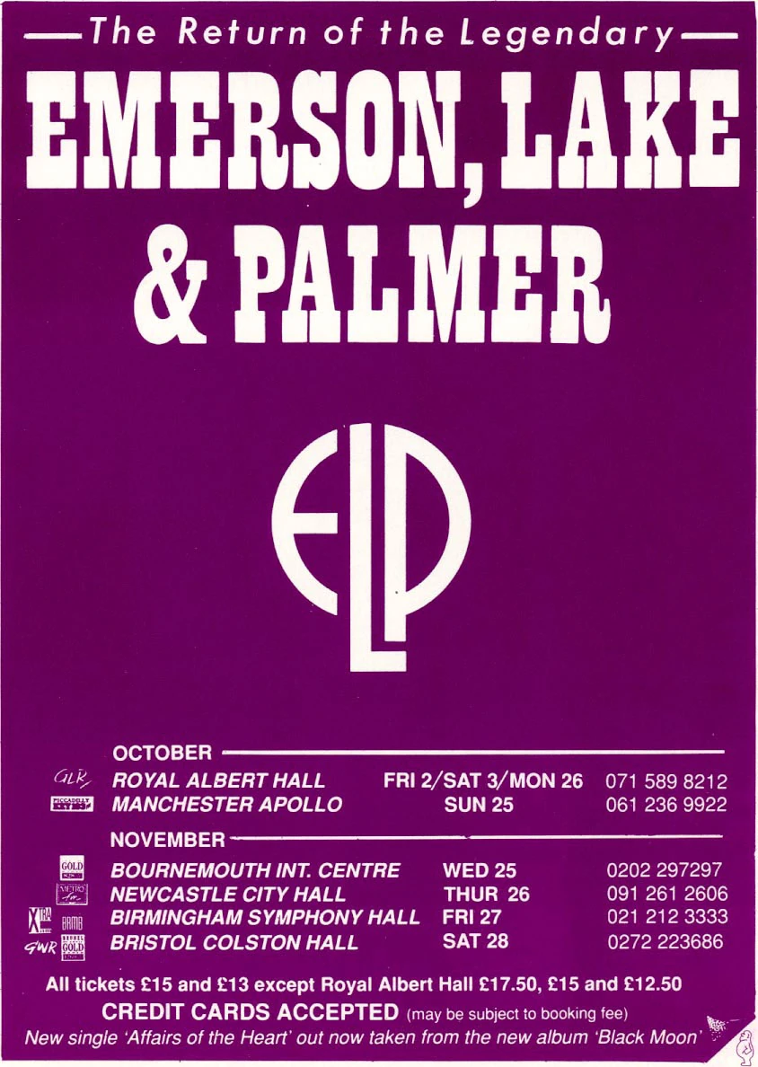 ELP UK Tour 1992 | Concerts Wiki | Fandom