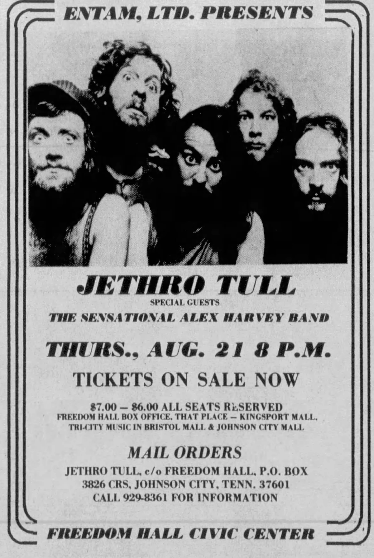 August 21, 1975 Freedom Hall, Johnson City, TN | Concerts Wiki | Fandom