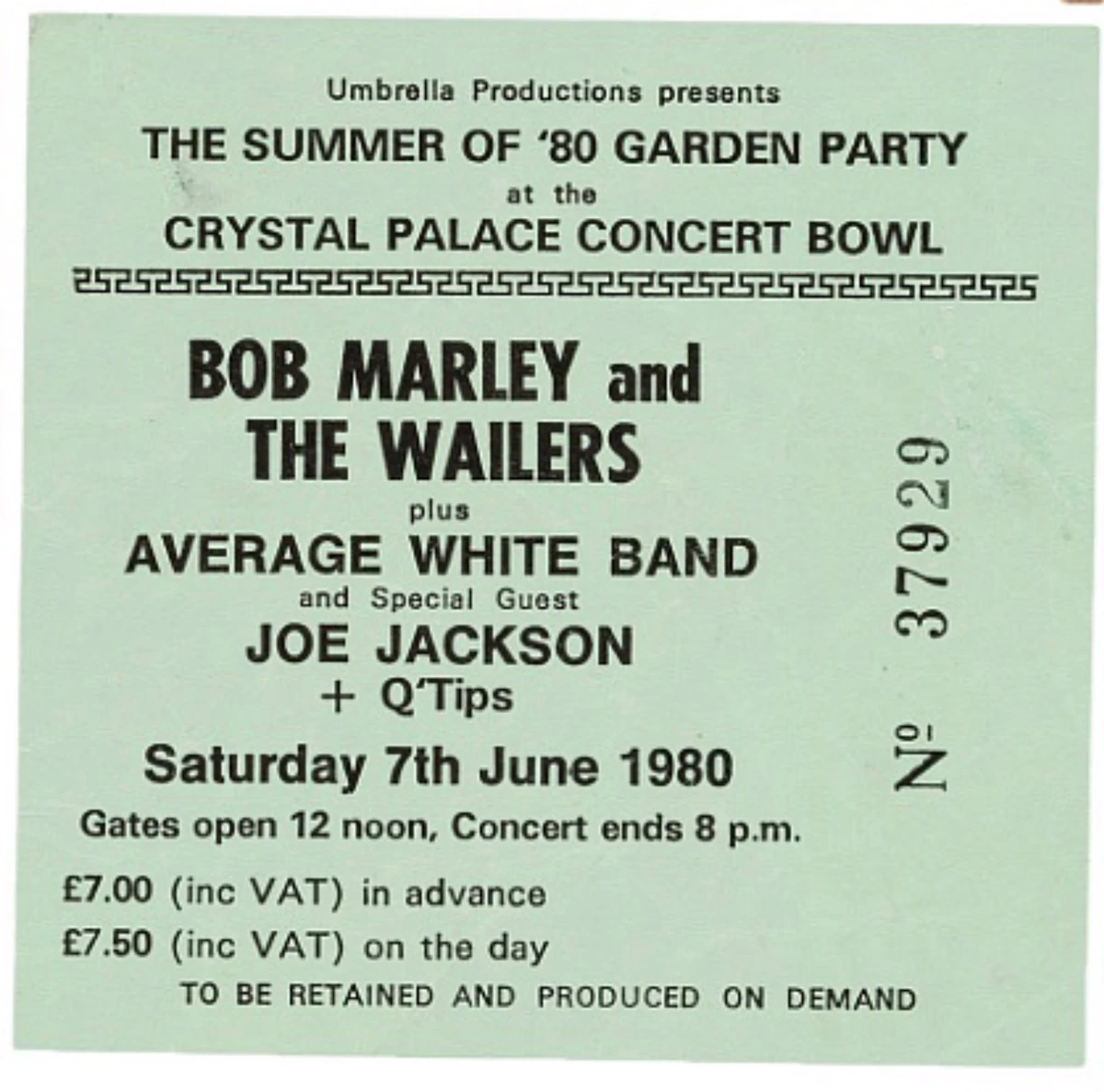 June 7, 1980 Crystal Palace Concert Bowl, London, ENG | Concerts Wiki ...