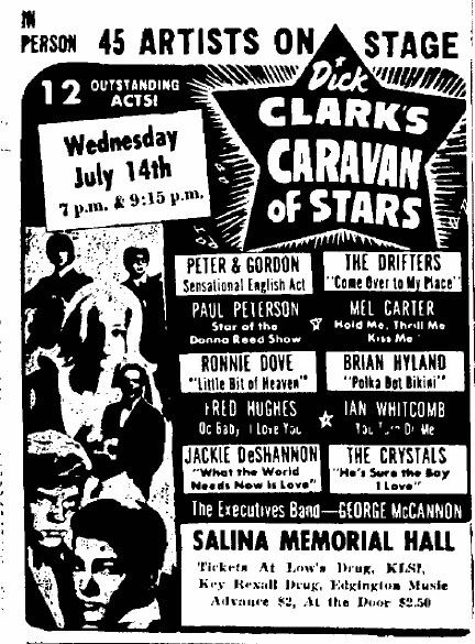 July 14, 1965 Memorial Hall, Salina, KS | Concerts Wiki | Fandom