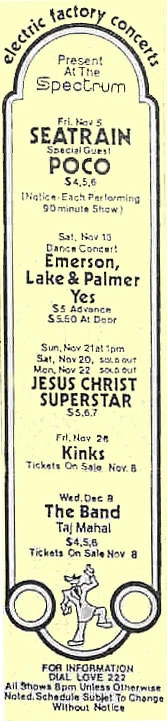 November 5, 1971 Spectrum, Philadelphia, PA | Concerts Wiki | Fandom