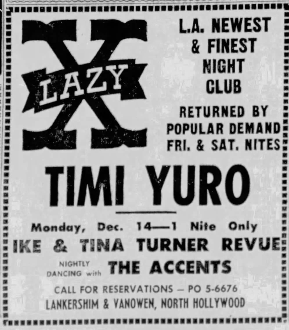December 14, 1964 Lazy X, North Hollywood, CA | Concerts Wiki | Fandom