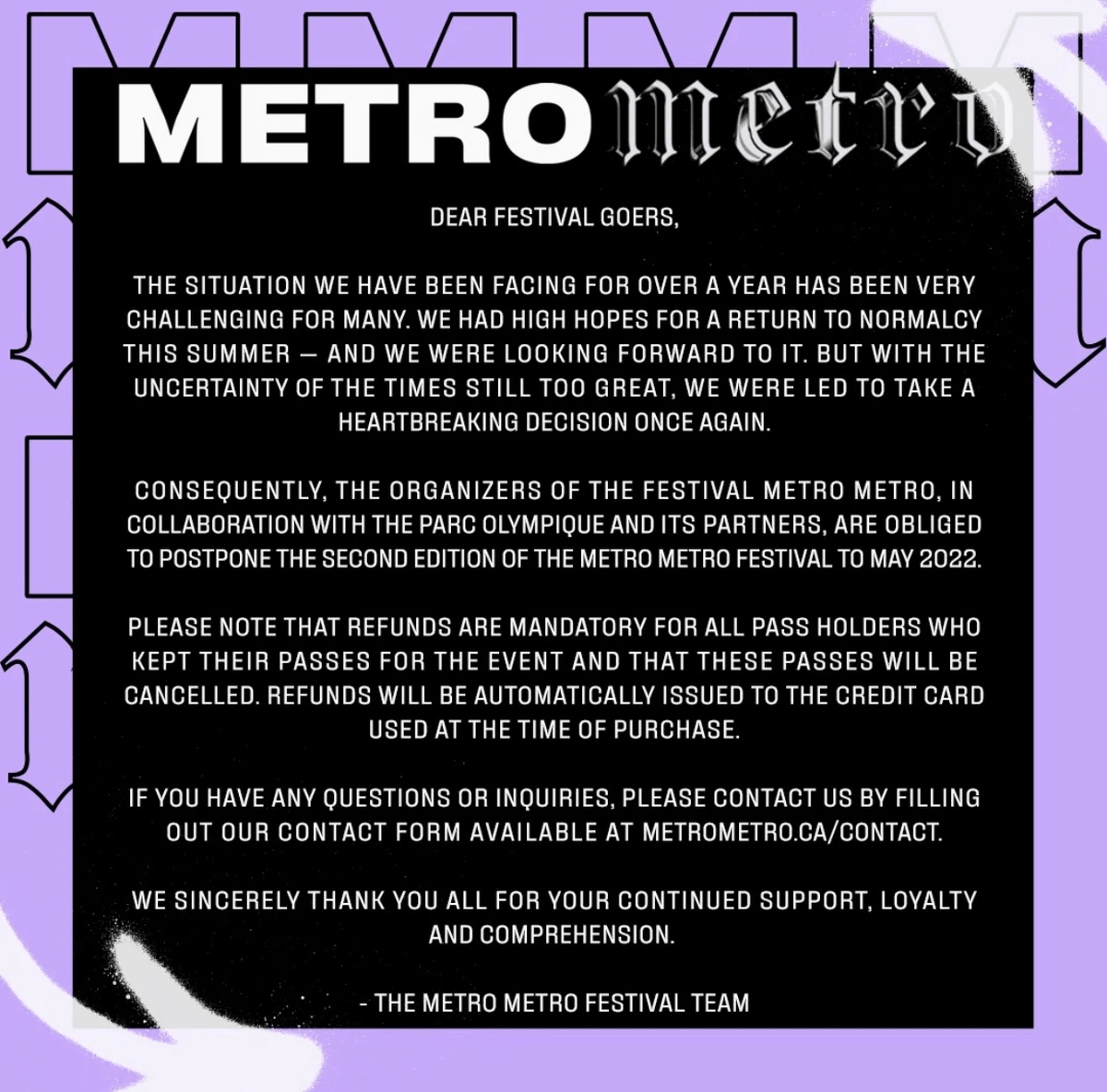 Metro Metro 2021 | Concerts Wiki | Fandom