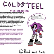 Coldsteel | CONTINUED: The Sonic Oddities Wiki | Fandom