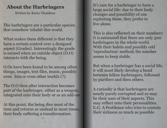 Harbingers/Borbo's Notes | Continue/Stop/Rise Universe Wiki | Fandom