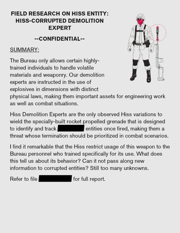 Hiss Demolition Expert (Collectible) | Control Wiki | Fandom
