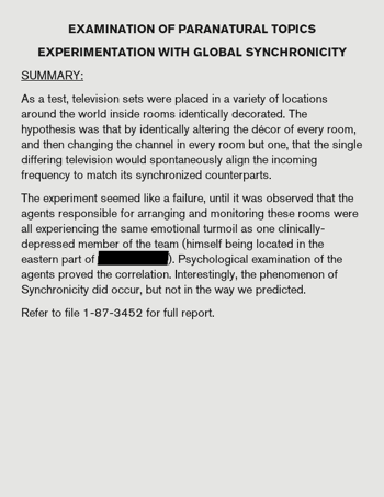 Synchronicity Experiment | Control Wiki | Fandom