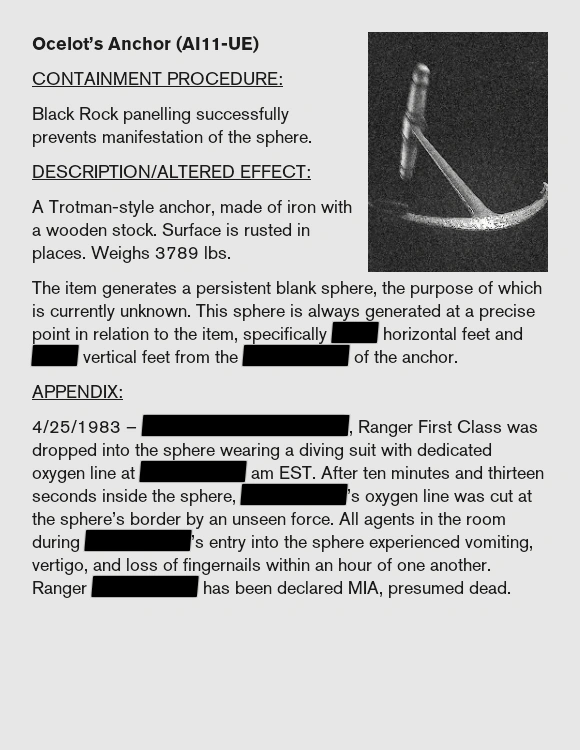 Anchor Procedures | Control Wiki | Fandom