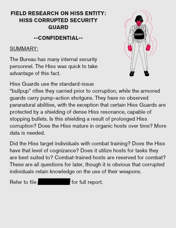 Hiss Guard (Collectible) | Control Wiki | Fandom