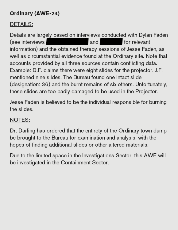 Ordinary Supplement | Control Wiki | Fandom