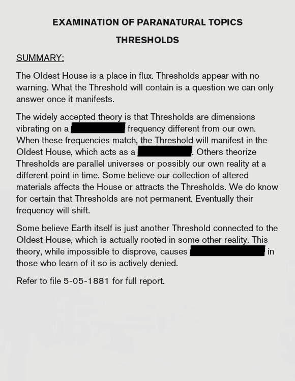Thresholds | Control Wiki | Fandom