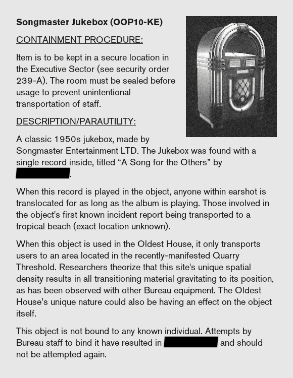 Jukebox (Collectible) | Control Wiki | Fandom