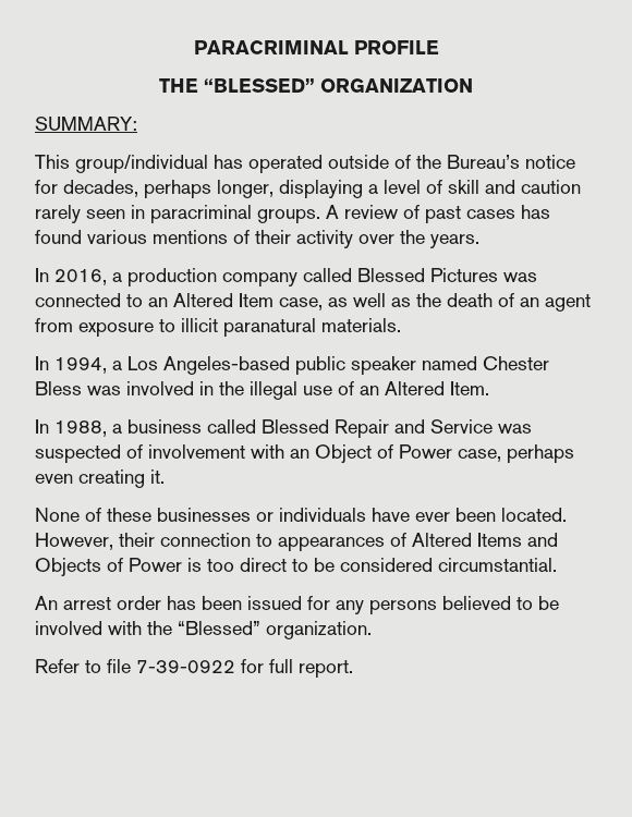 Blessed Organization | Control Wiki | Fandom