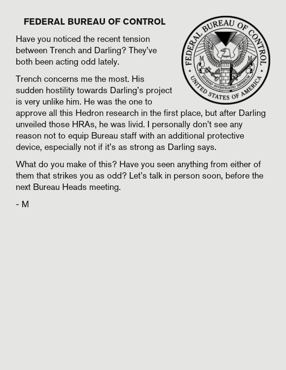 Marshall: Trench's Behavior | Control Wiki | Fandom