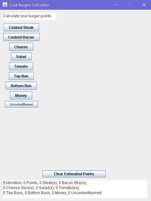 Cook Burgers Points Calculator | Cook Burgers Wiki | Fandom