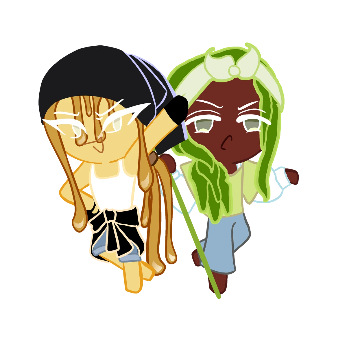 Okra Cookie and Cornbread Cookie | Cookie Run: Kingdom OCs Wiki | Fandom