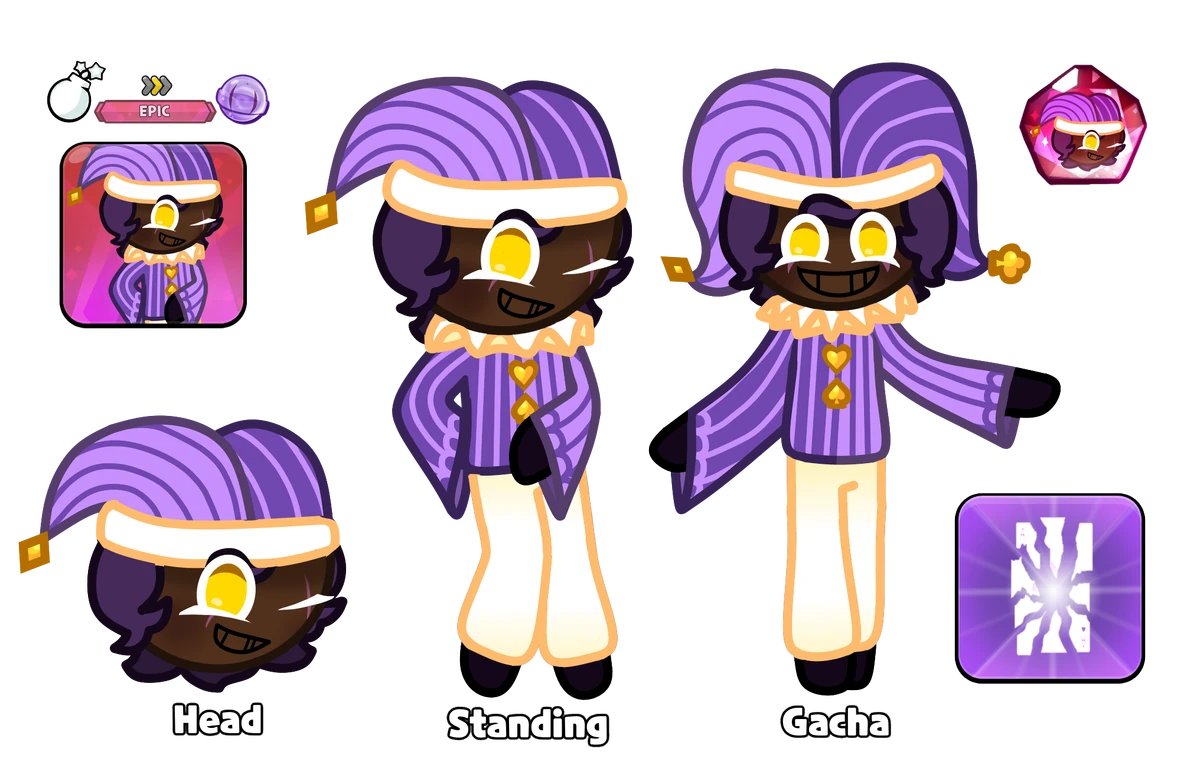 Nightshade (Jester) Cookie's Gallery | Cookie Run: Kingdom OCs Wiki ...