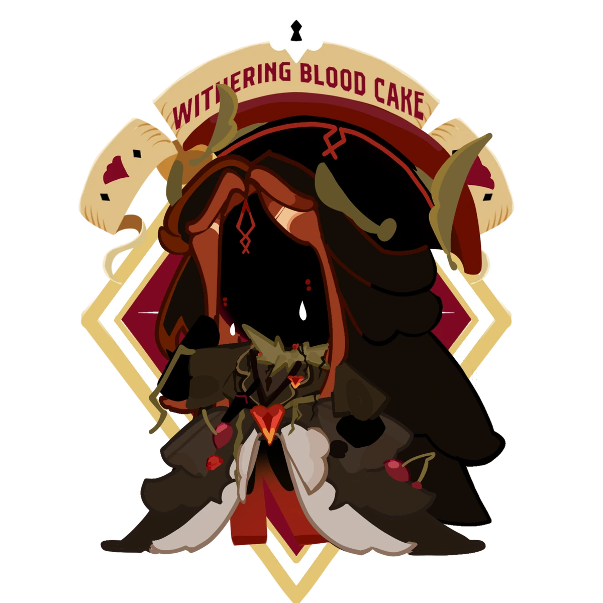 Withering Blood Cake Cookie | Cookie Run: Kingdom OCs Wiki | Fandom