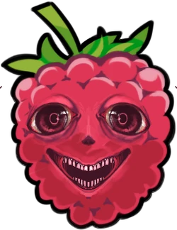 Cartoon Raspberry With Face